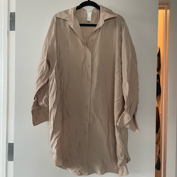 H&M | Tops | Hm Gold Tunic Dress | Poshmark